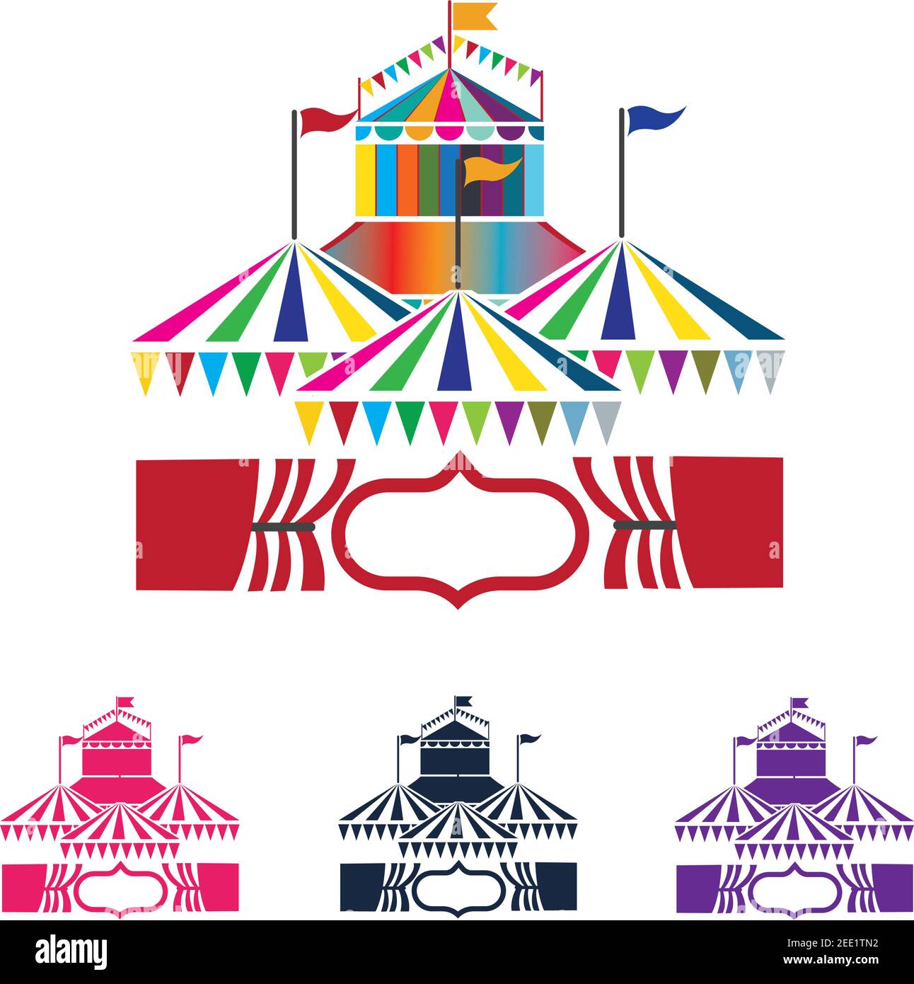 Circus vector illustration design logo emblems template Stock Vector ...
