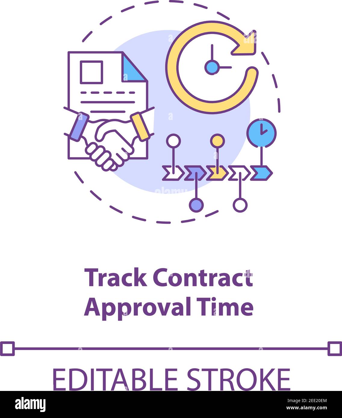Track contract approval time concept icon Stock Vector Image & Art - Alamy