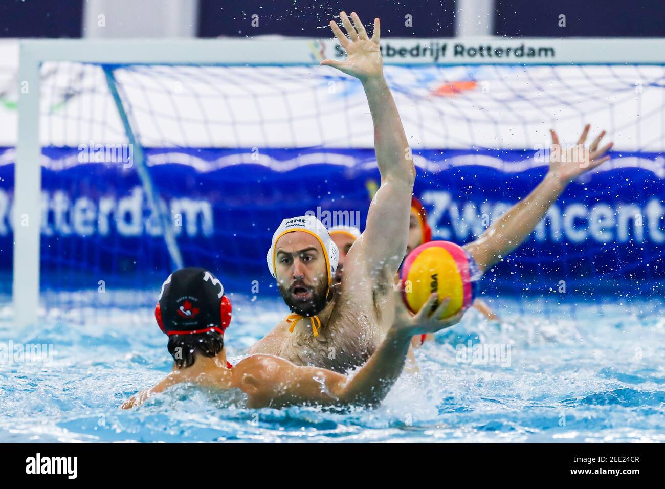 ROTTERDAM, NETHERLANDS - FEBRUARY 15: Bogdan Djerkovic of Canada, Uros ...