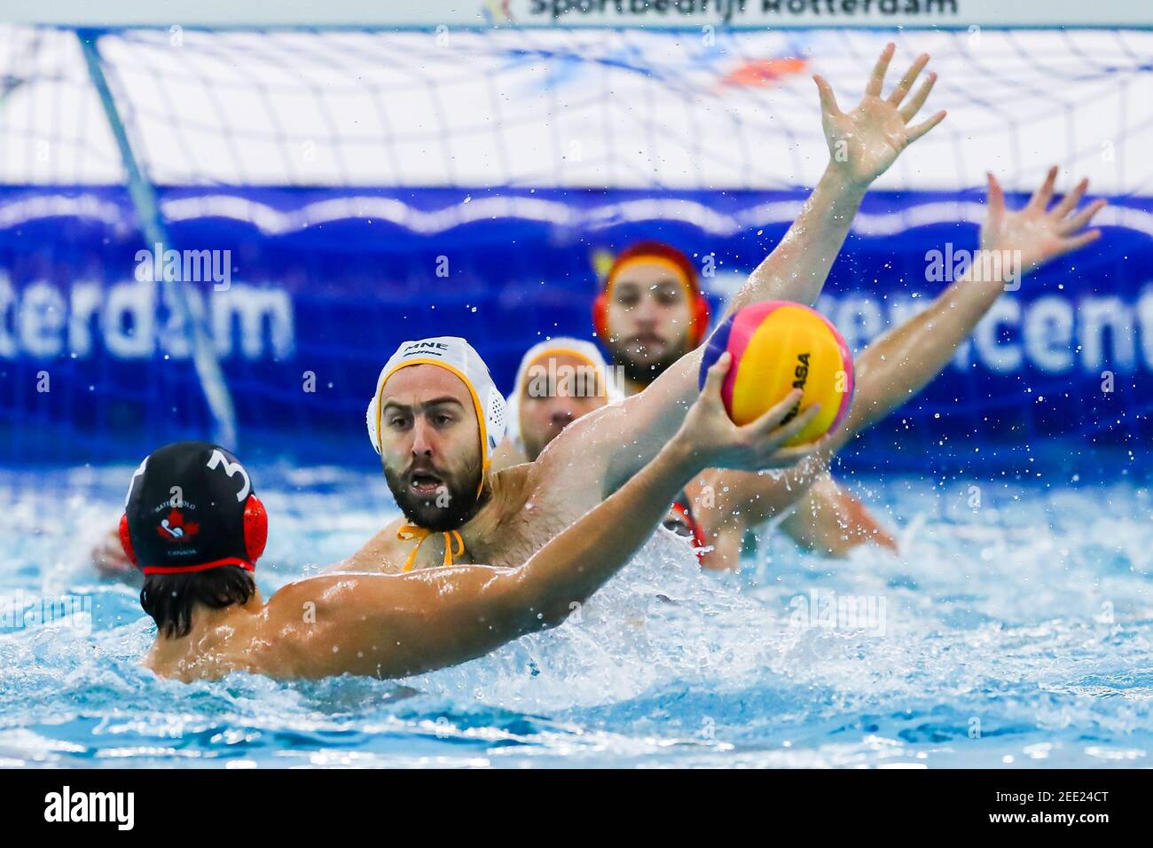 ROTTERDAM, NETHERLANDS - FEBRUARY 15: Bogdan Djerkovic of Canada, Uros ...