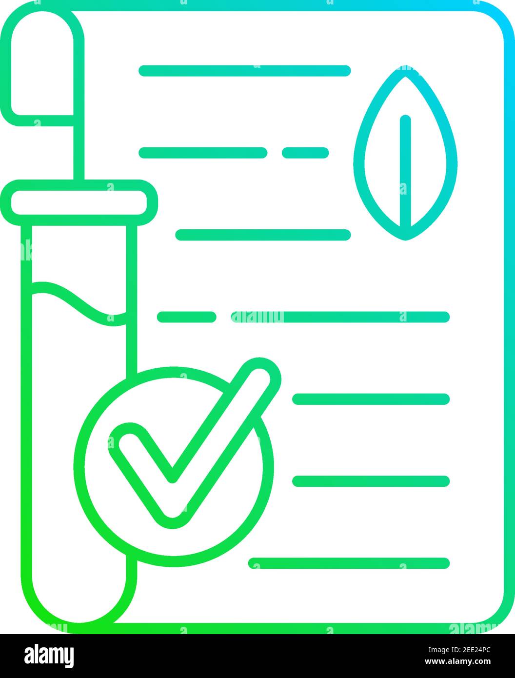 Lab tested gradient linear vector icon Stock Vector Image & Art - Alamy