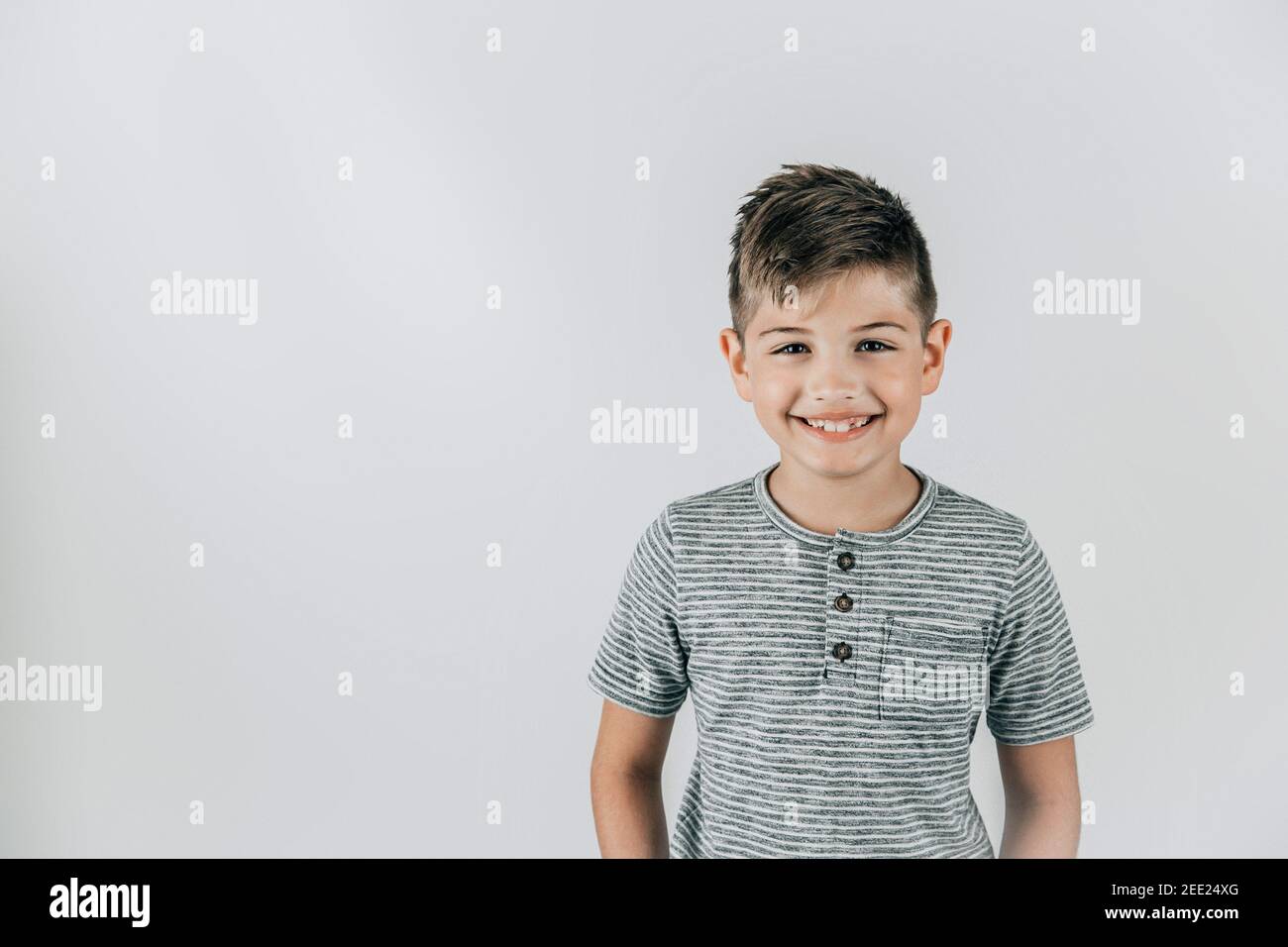 Little caucasian boy in a studio setting Stock Photo - Alamy