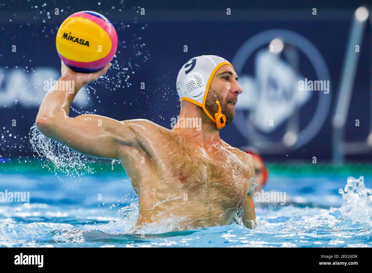 ROTTERDAM, NETHERLANDS - FEBRUARY 15: Aleksandar Ivovic of Montenegro ...