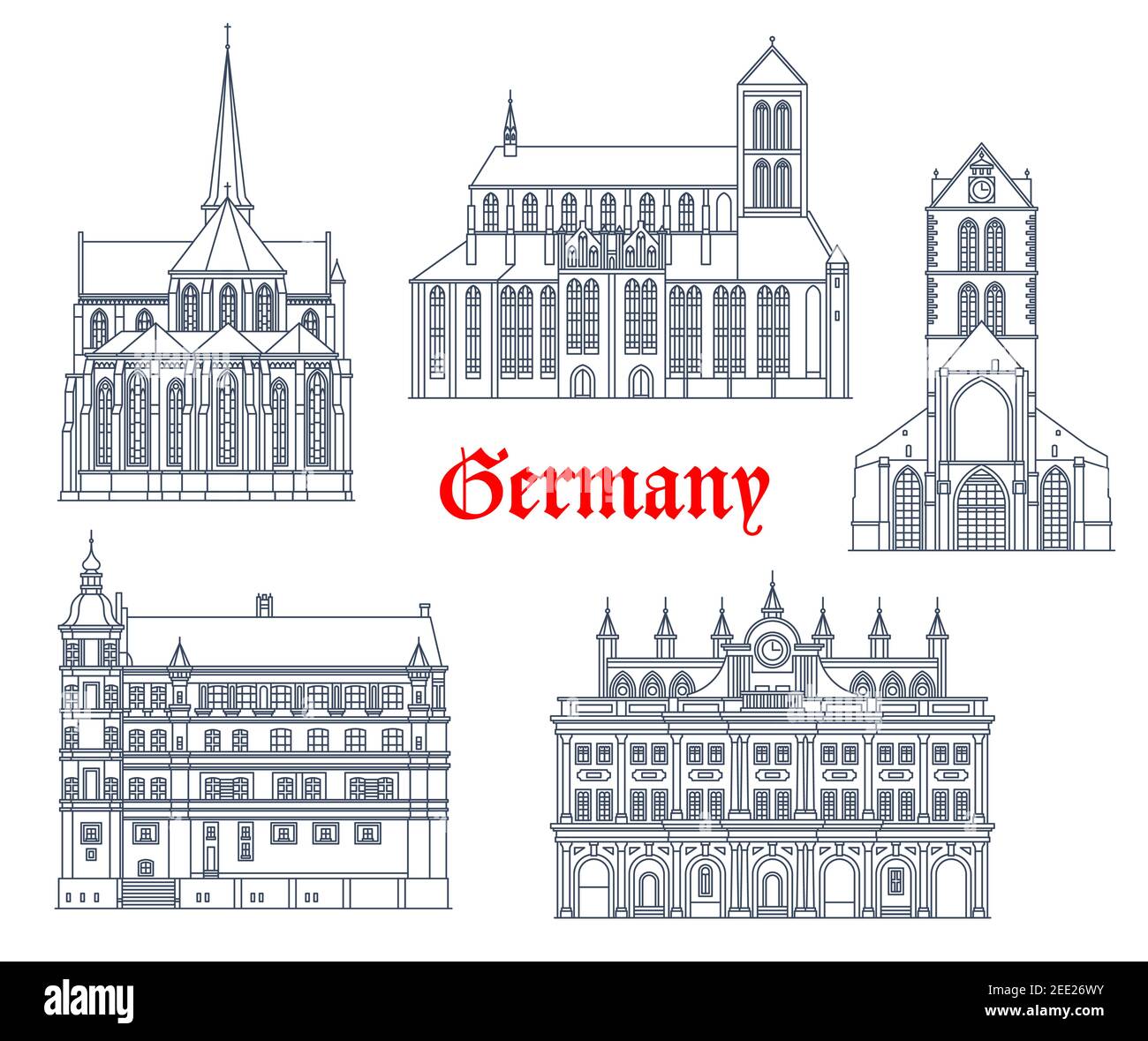City hall and st nikolai church Stock Vector Images - Alamy