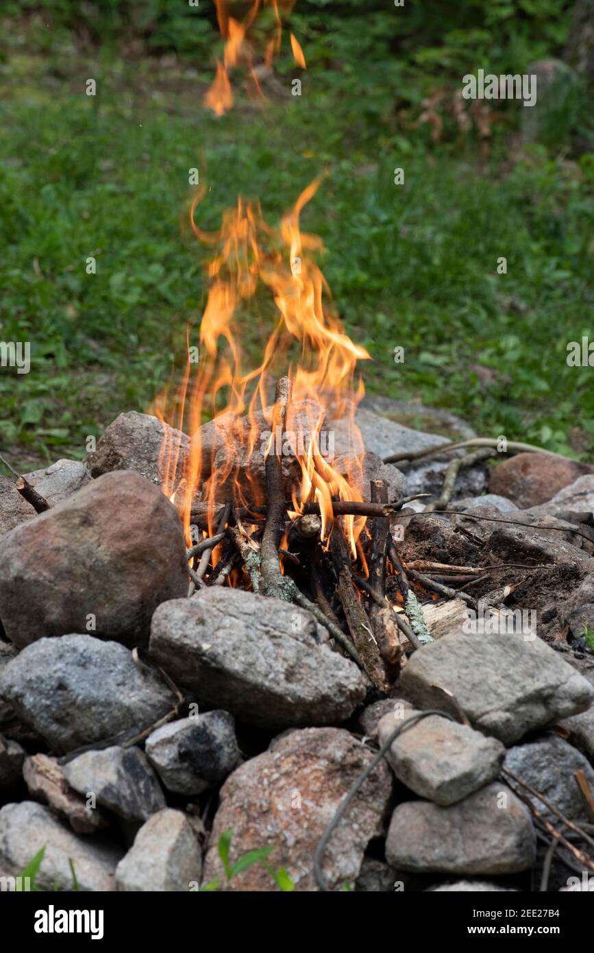 A perfect campfire Stock Photo - Alamy