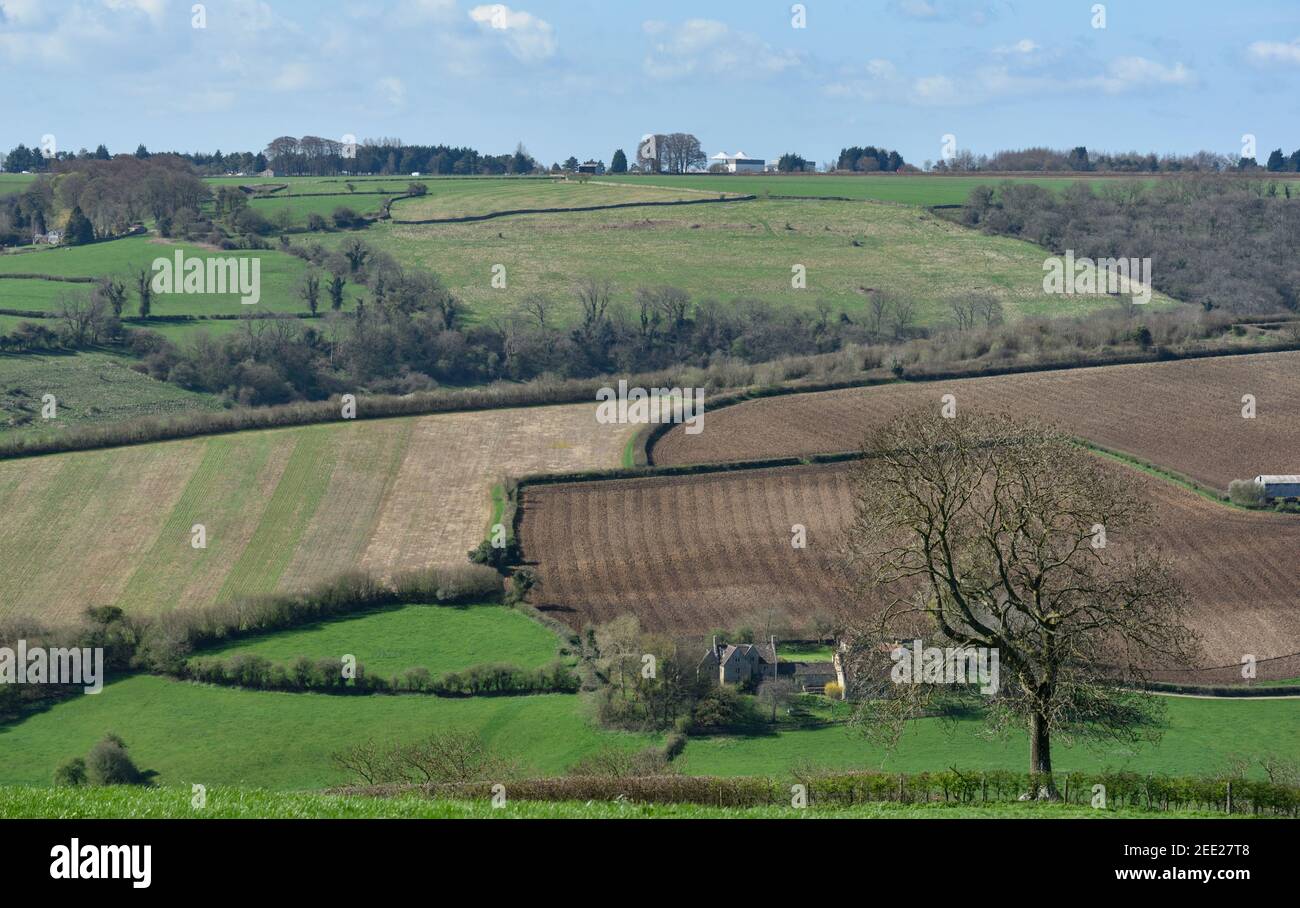 Lansdown and the Woolley Valley Bath and Northeast Somerset UK Stock ...