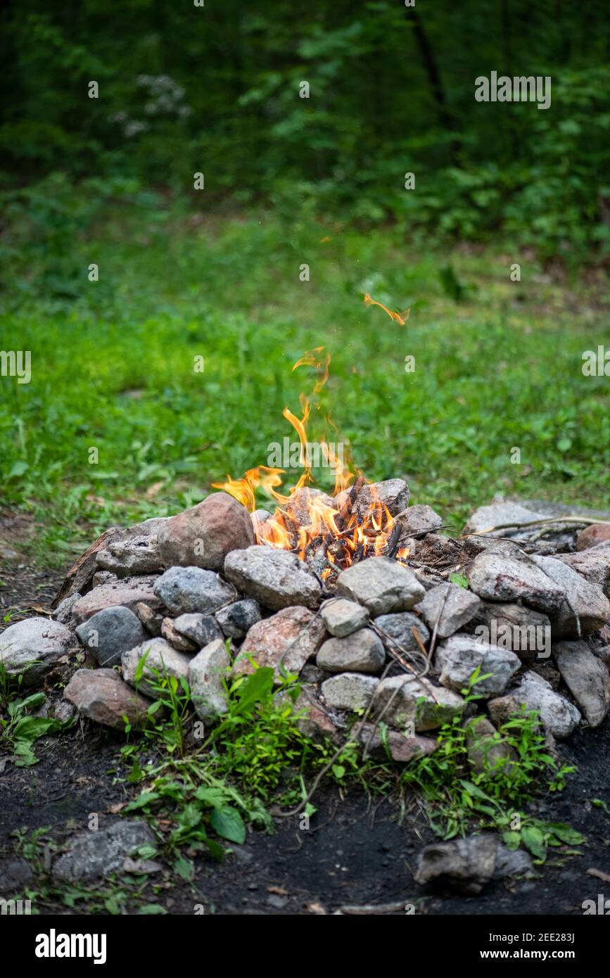 A perfect campfire Stock Photo - Alamy