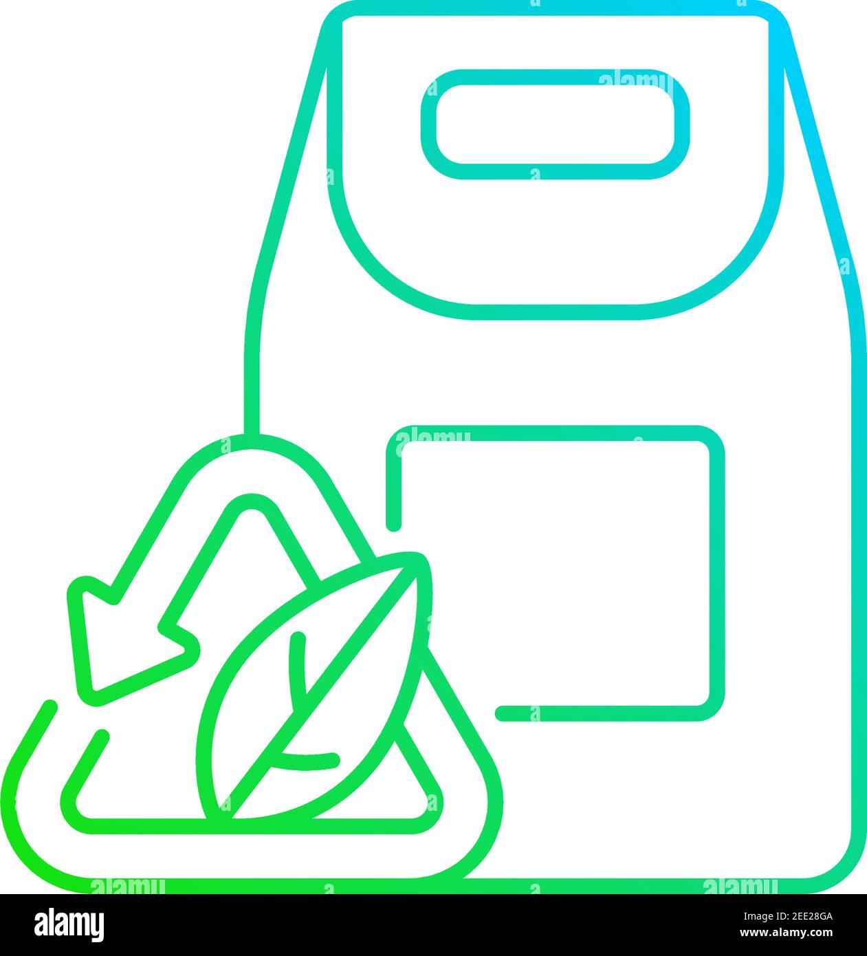 Biodegradable packaging gradient linear vector icon Stock Vector Image ...