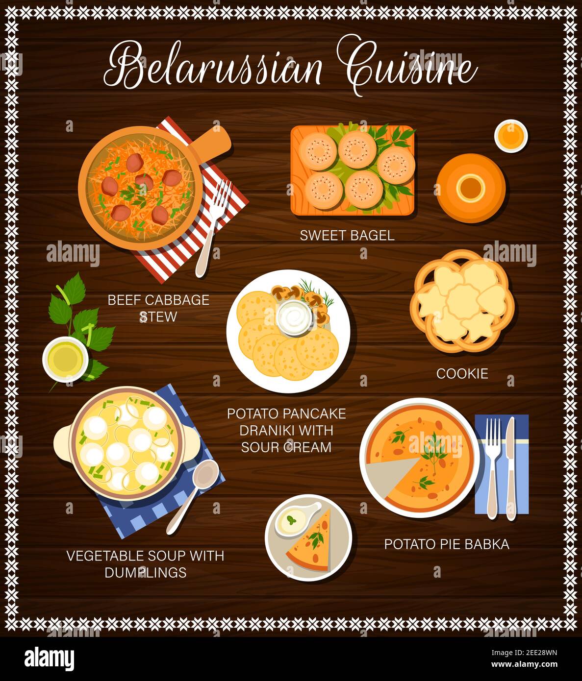 Belorussian cuisine Stock Vector Images - Alamy