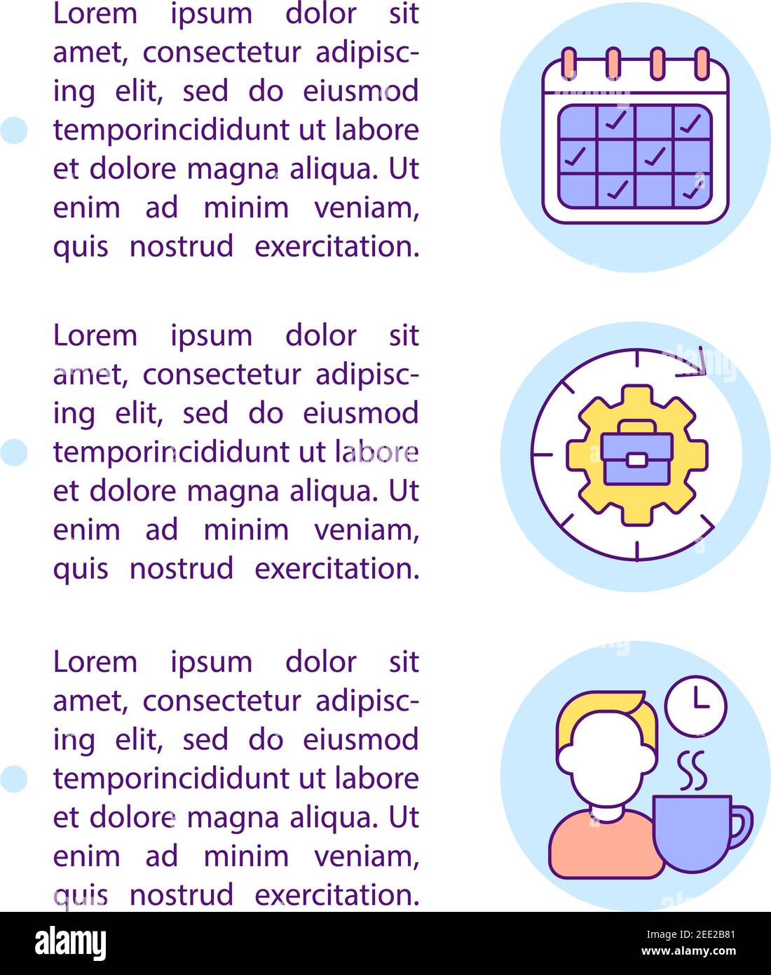 Work and break schedule concept icon with text Stock Vector Image & Art ...