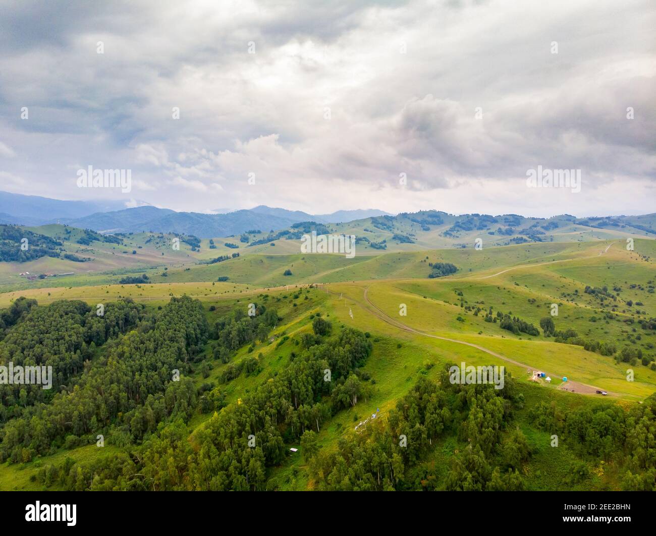 Aerial view katun river hills hi-res stock photography and images - Alamy