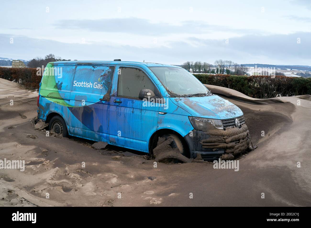 A98 near Buckie, Moray, UK. 14th Feb, 2021. UK. This is the scenes of ...