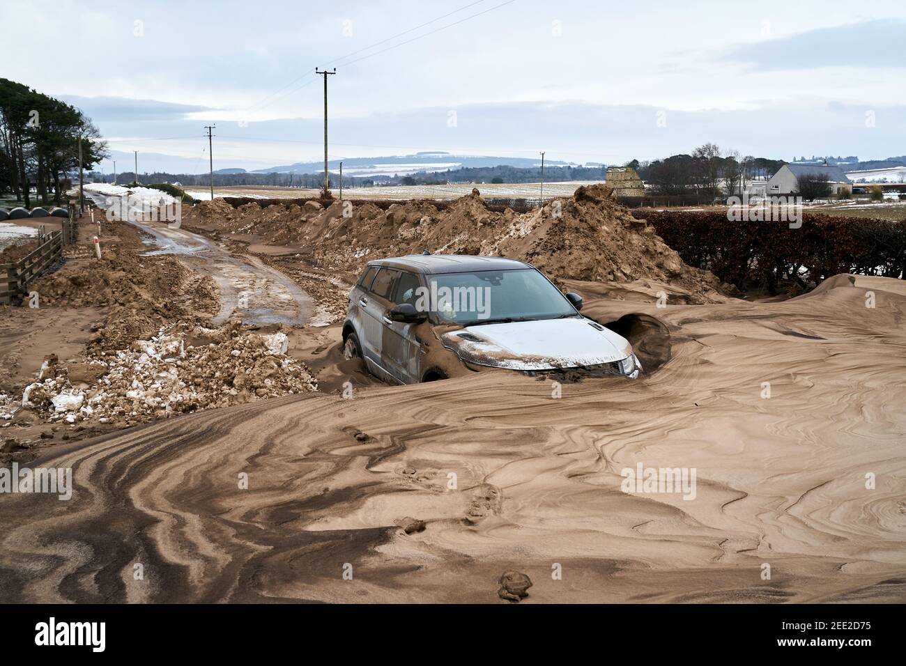 A98 near Buckie, Moray, UK. 14th Feb, 2021. UK. This is the scenes of ...