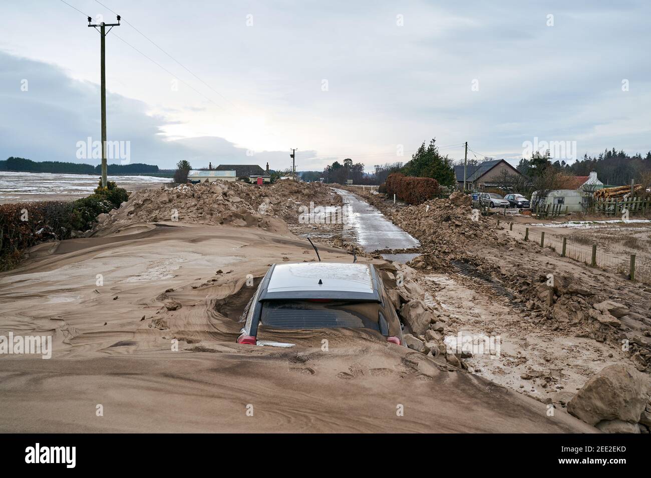 A98 near Buckie, Moray, UK. 14th Feb, 2021. UK. This is the scenes of ...