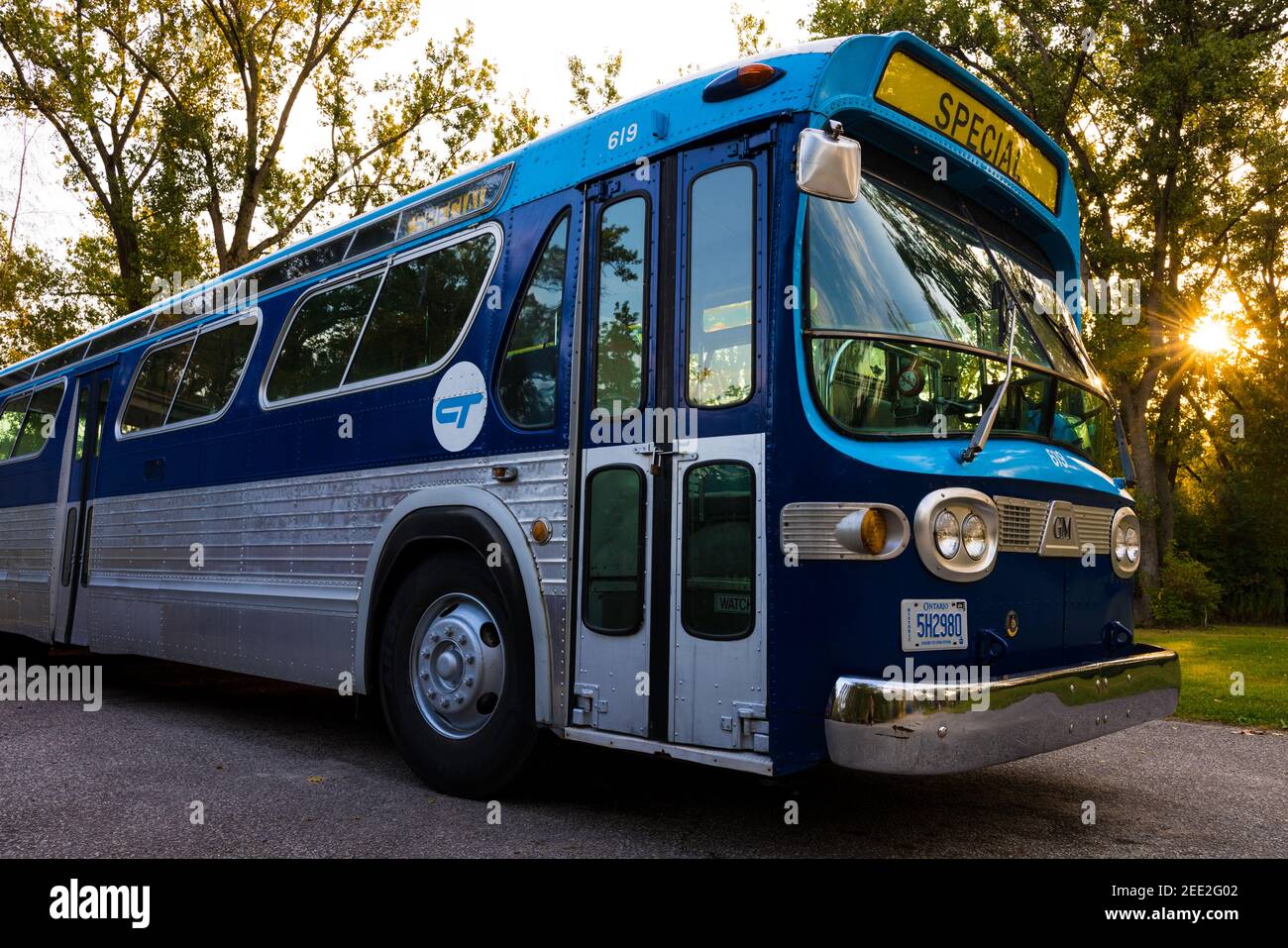 Retro Bus Gibraltar Point Toronto Islands Stock Photo - Alamy