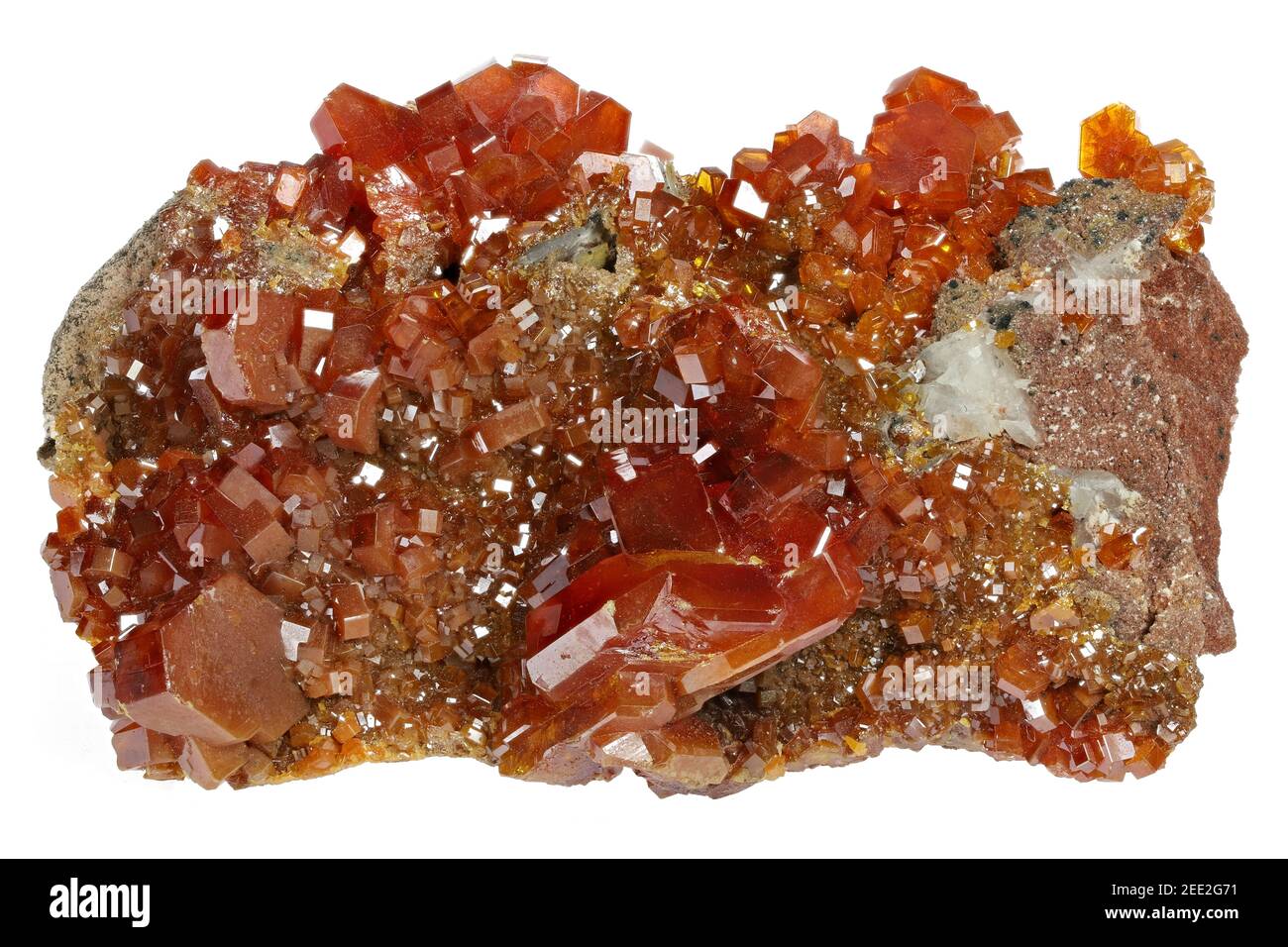 vanadinite from Mibladen, Morocco isolated on white background Stock Photo - Alamy