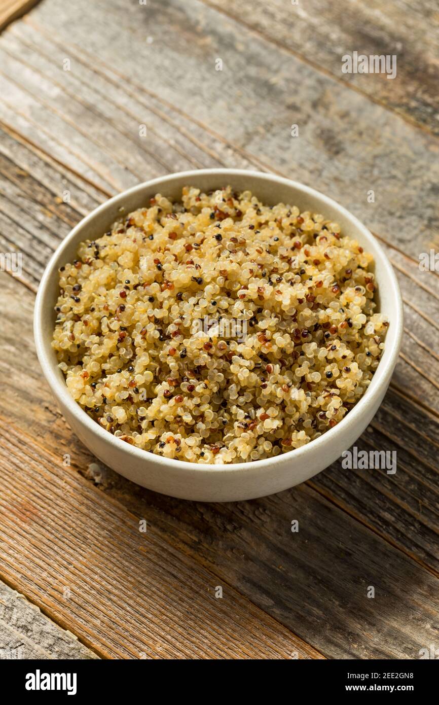 Healthy Cooked White Quinoa Ready to Eat Stock Photo - Alamy