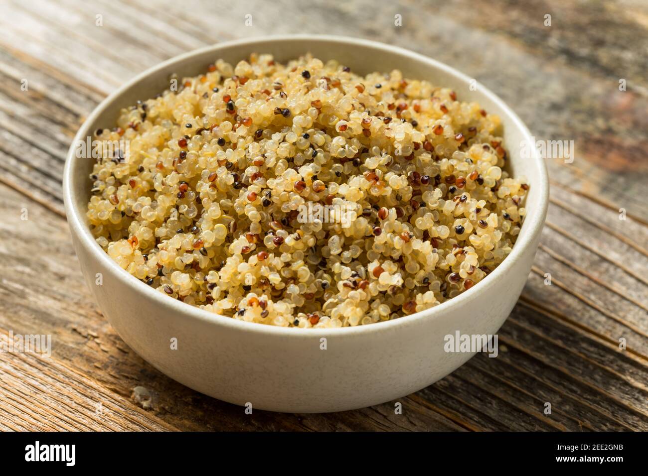 Healthy Cooked White Quinoa Ready to Eat Stock Photo - Alamy