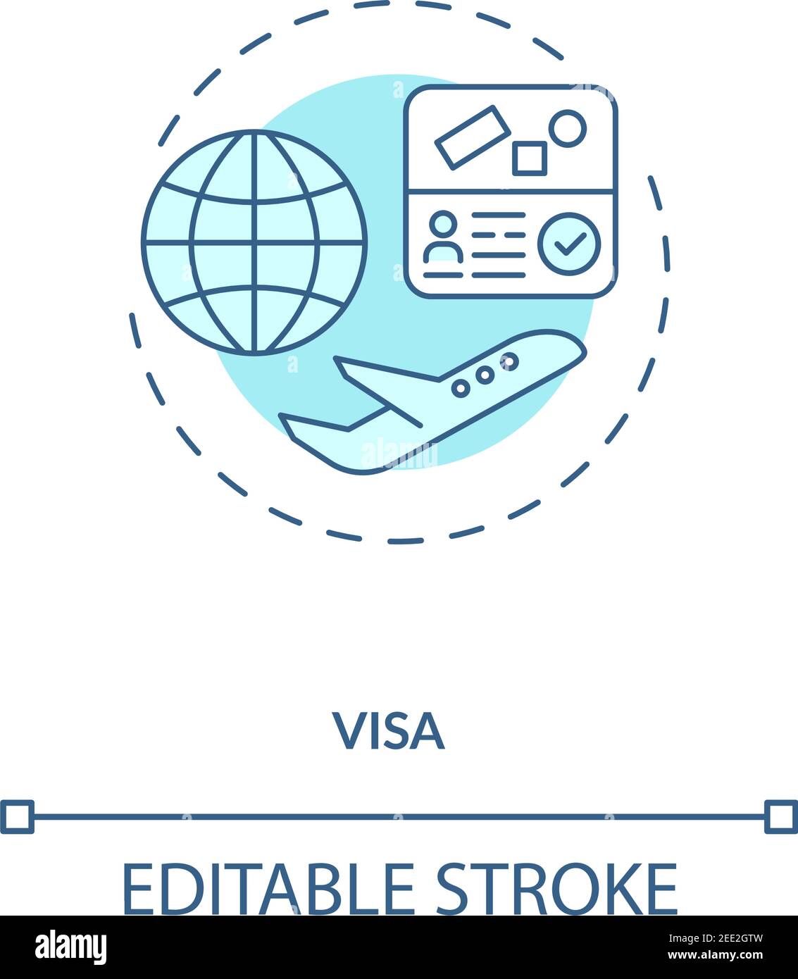 Visa concept icon Stock Vector Image & Art - Alamy