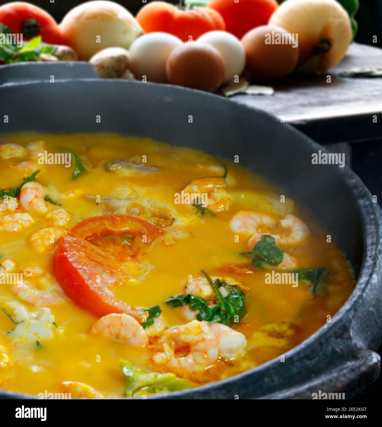Moqueca fish and shrimp, traditional dish of Brazilian cuisine Stock ...