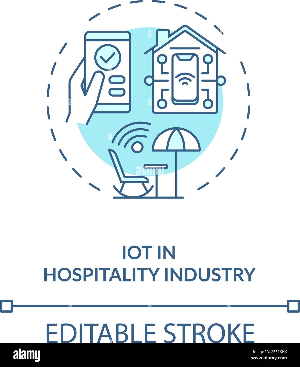 IoT in hospitality industry concept icon Stock Vector Image & Art - Alamy