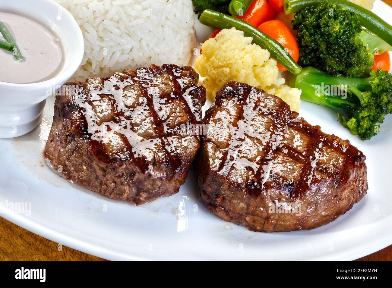 roast beef with vegetables and rice Stock Photo - Alamy