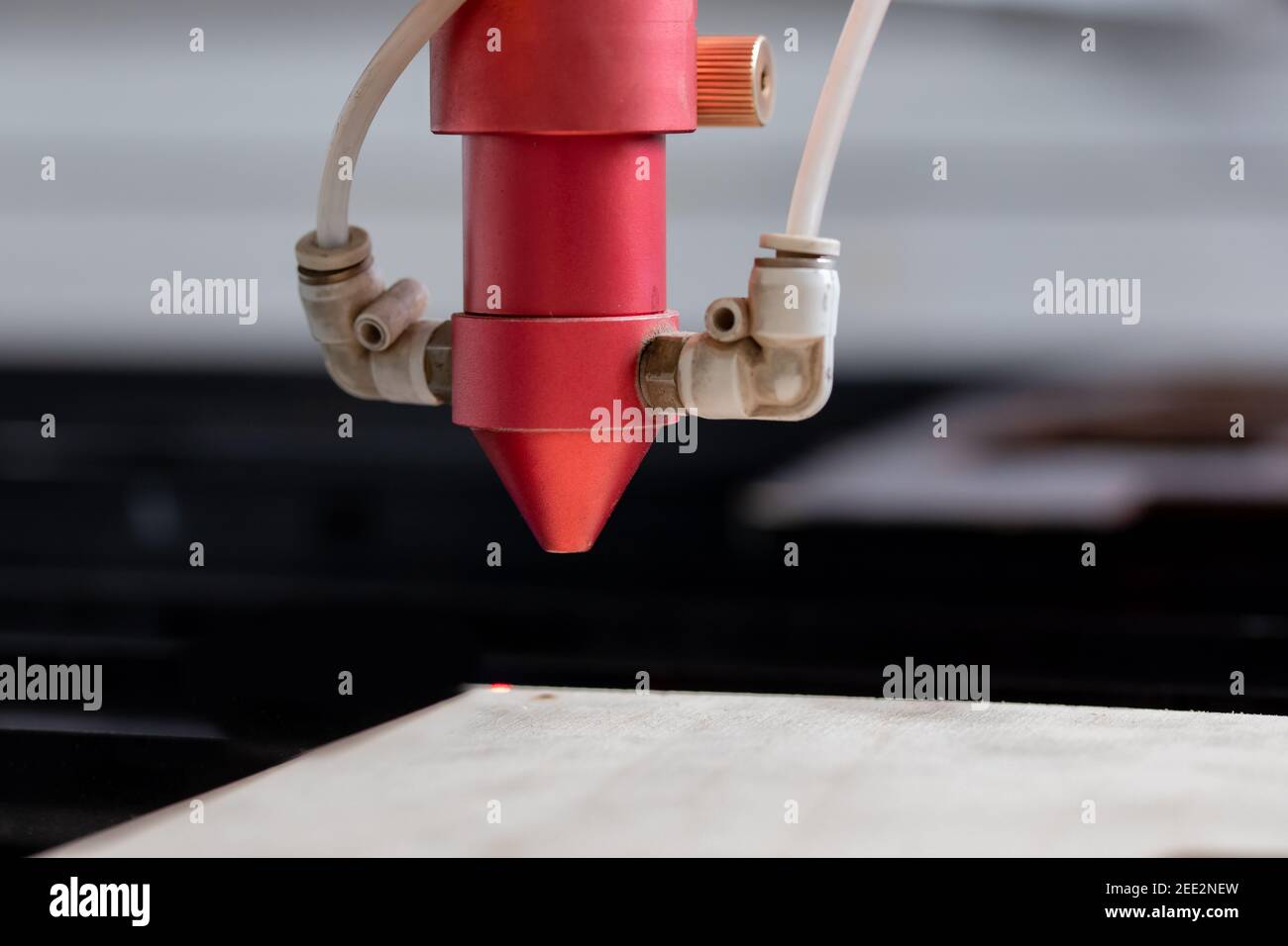 Laser CNC cutting wood. Modern machine industrial technology Stock ...