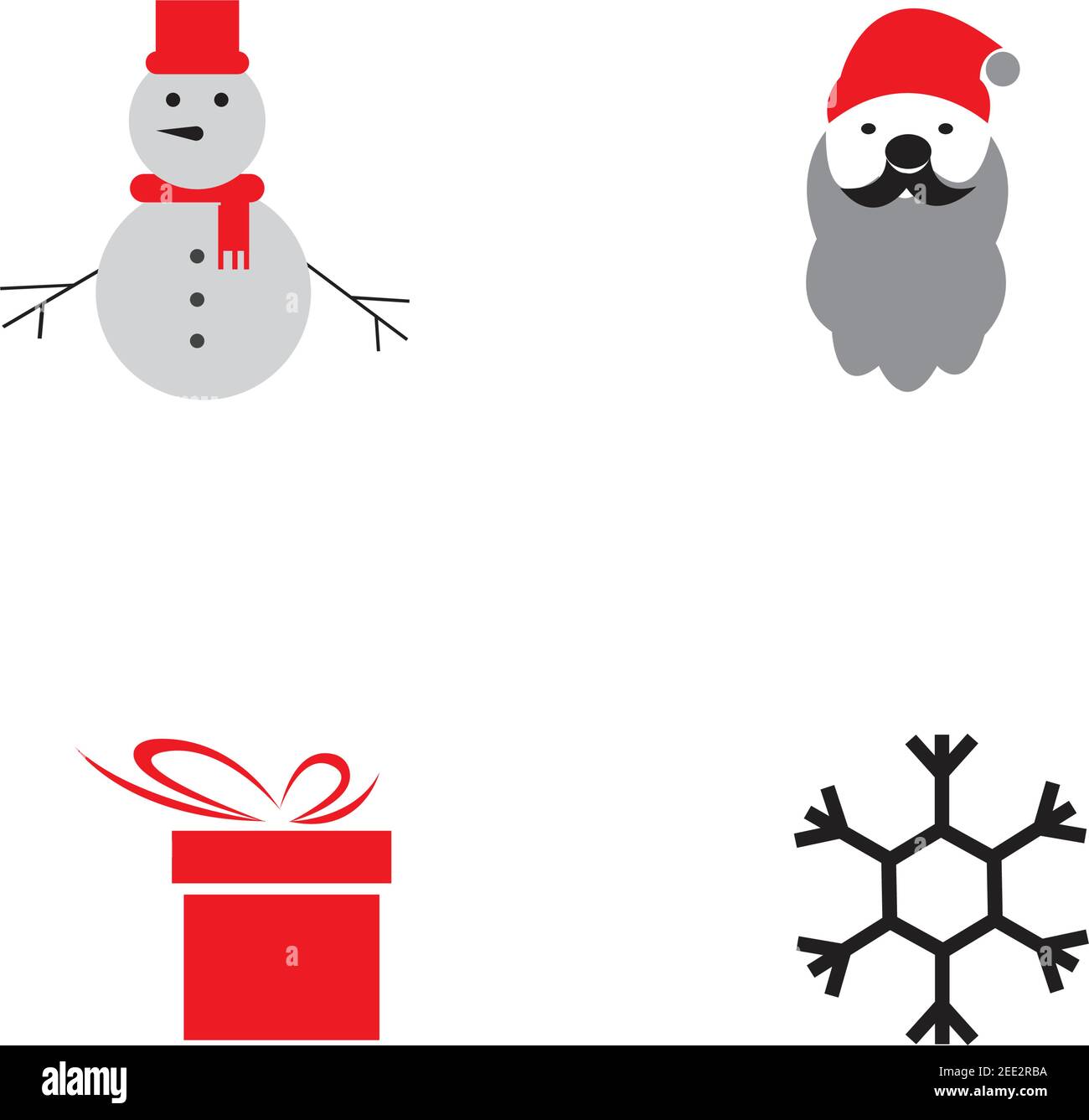 Christmas vector icons illustrations design template - Vector Stock ...
