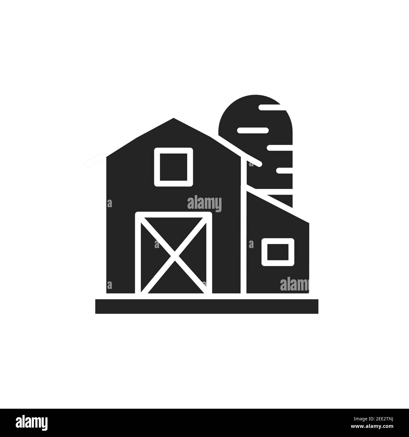 Country barn color line icon. Isolated vector element. Outline ...