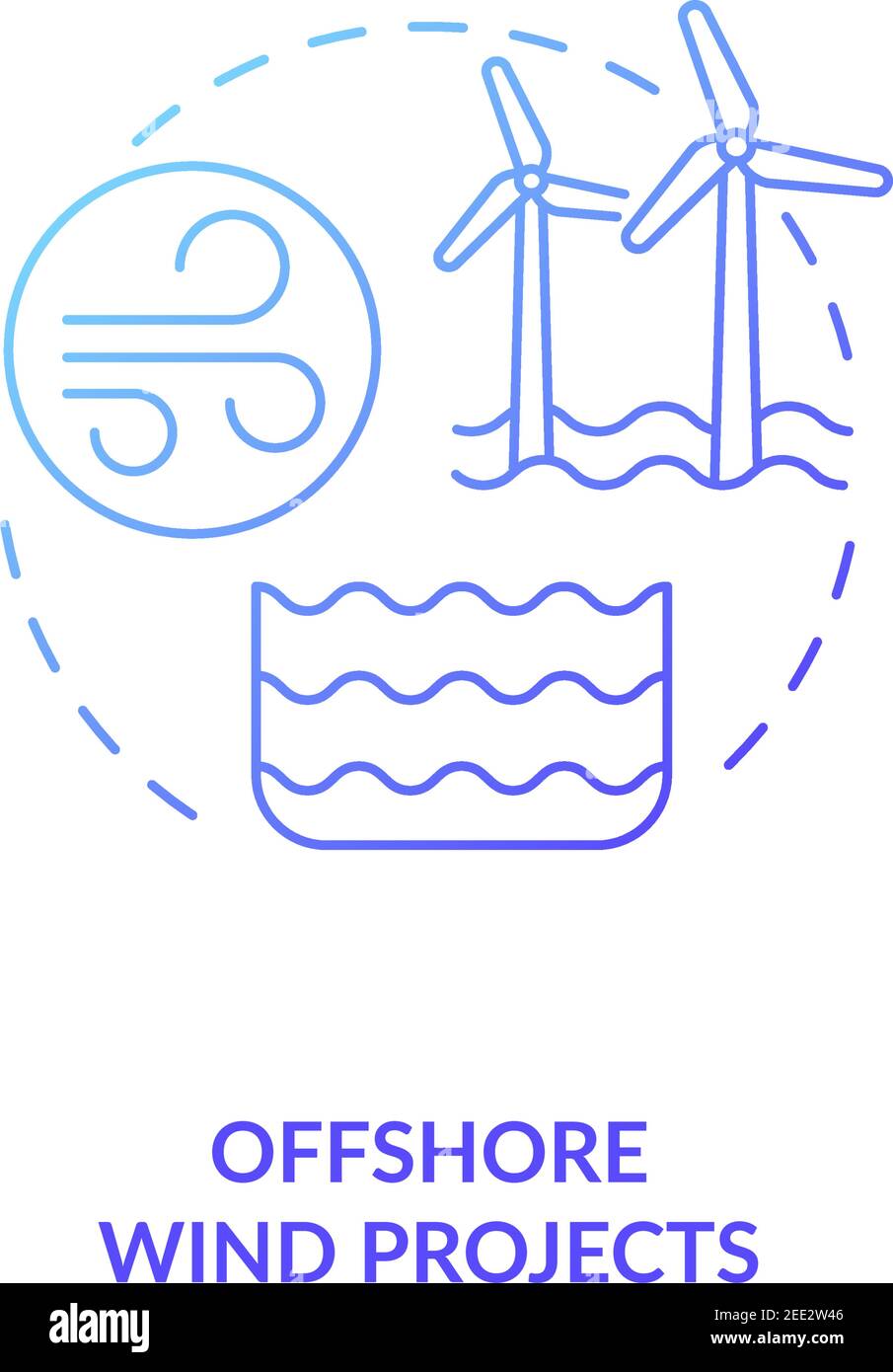 Offshore wind projects concept icon Stock Vector Image & Art - Alamy