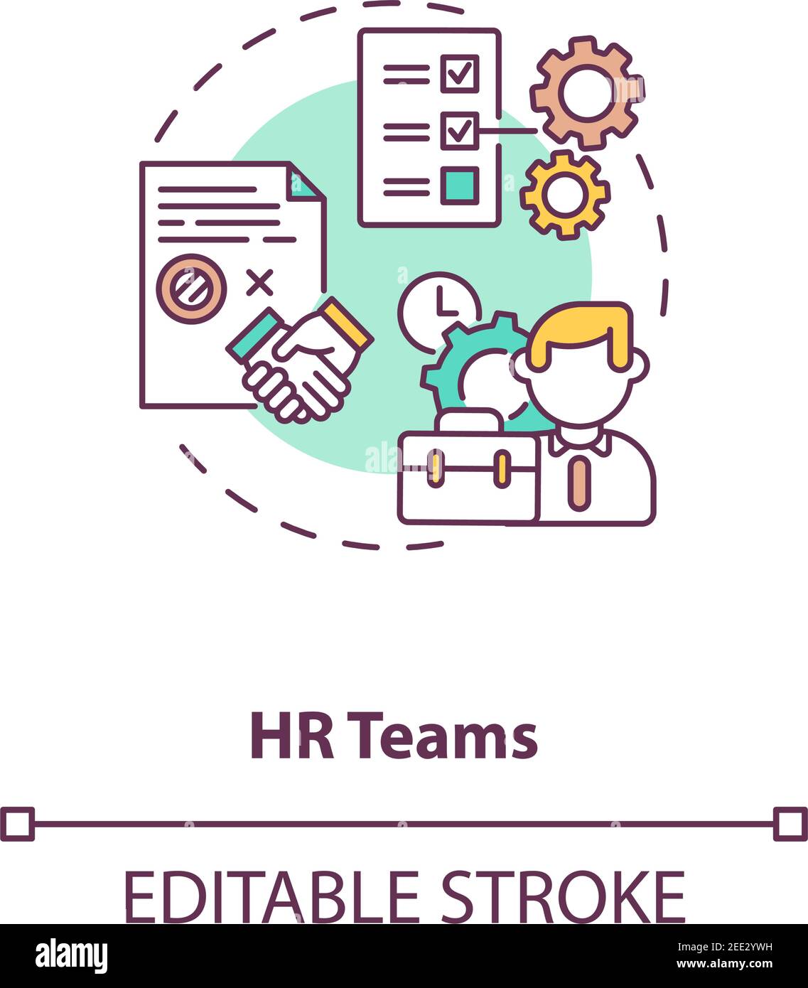 HR teams concept icon Stock Vector Image & Art - Alamy