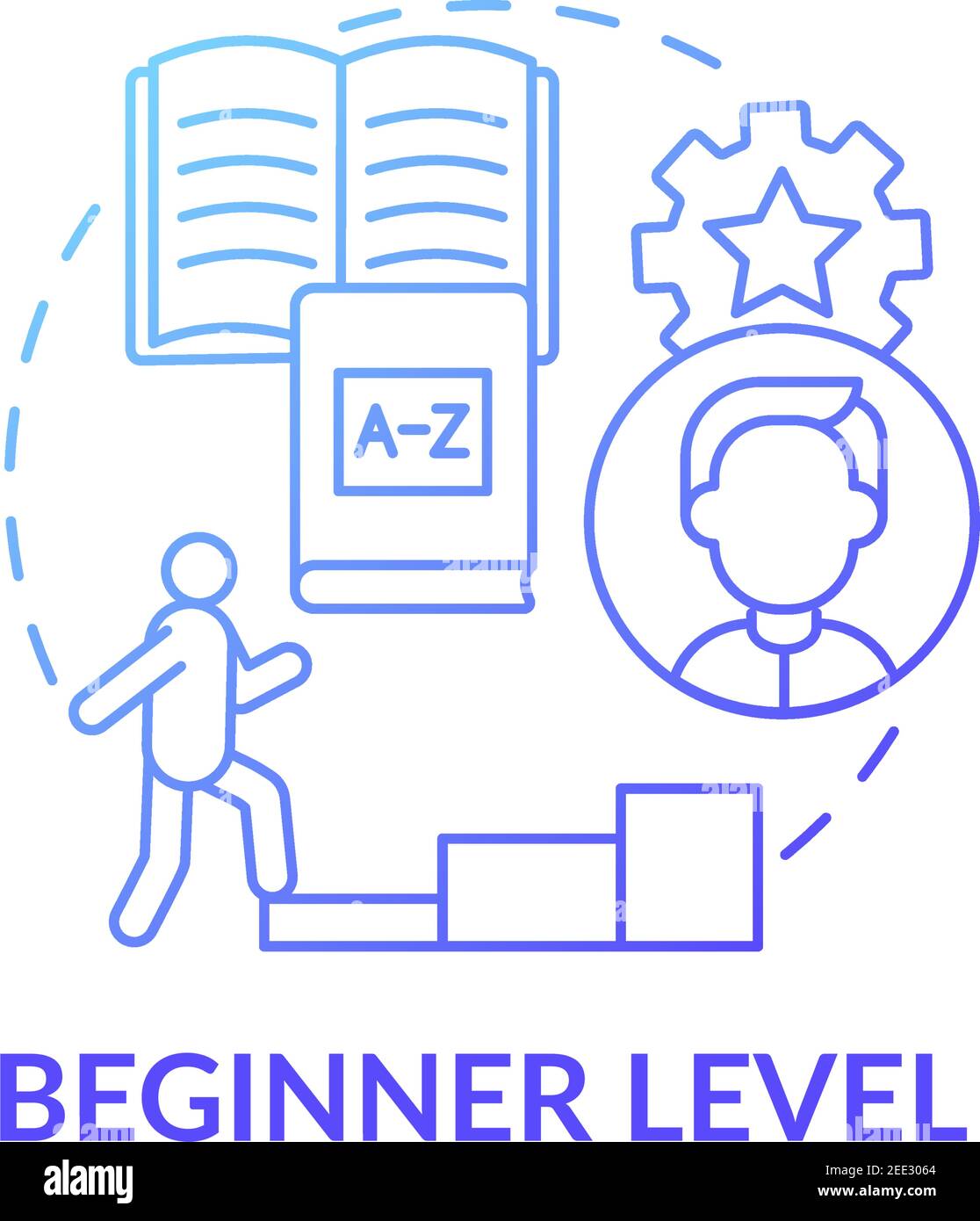 Beginner level concept icon Stock Vector Image & Art - Alamy