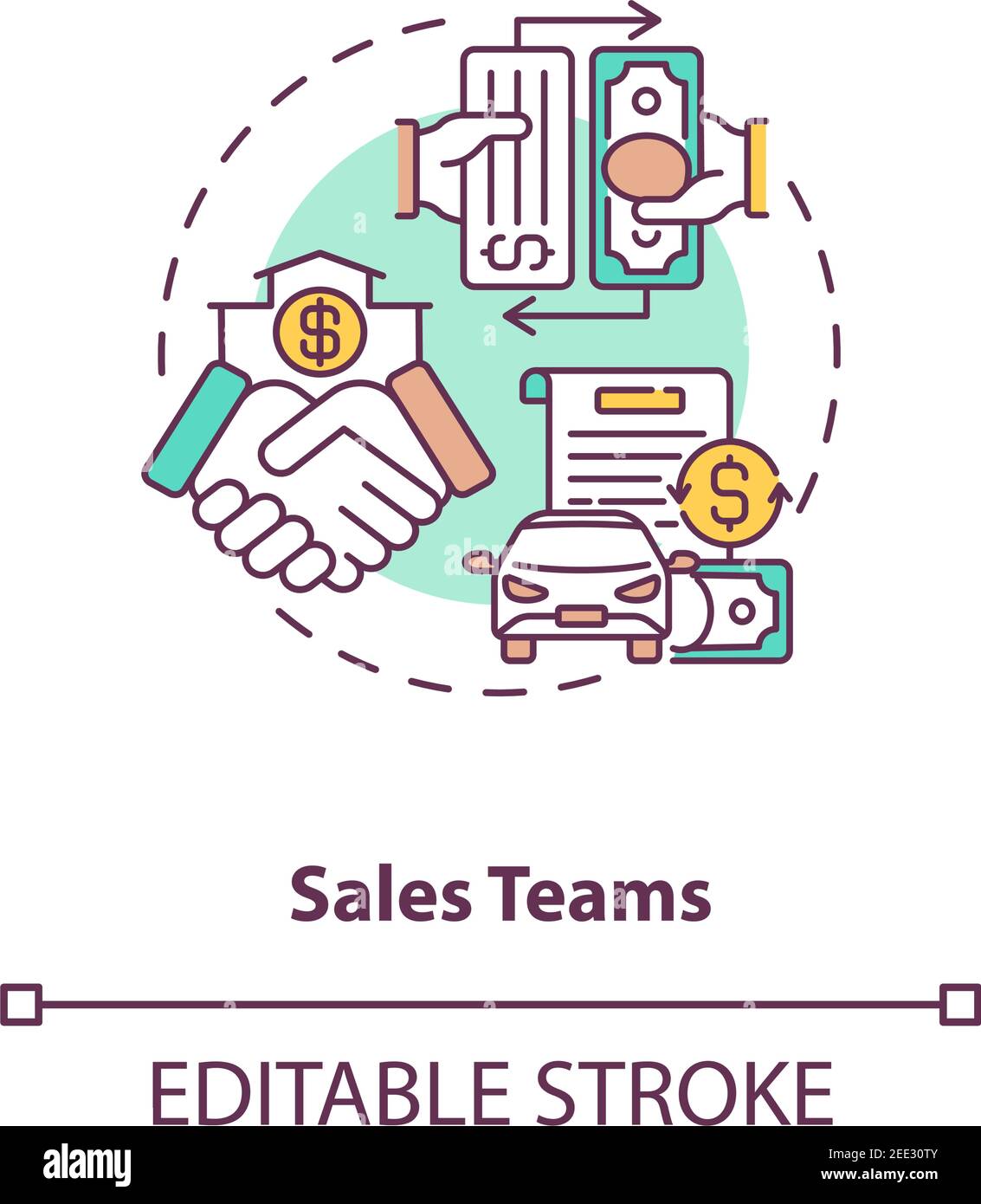 Sales teams concept icon Stock Vector Image & Art - Alamy