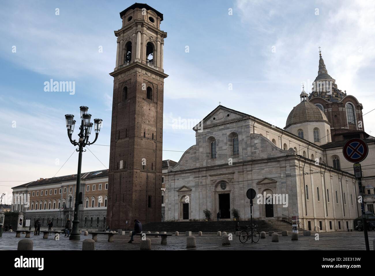 Turin, Italy - February 2021: facade of the church of St. Thomas, where ...