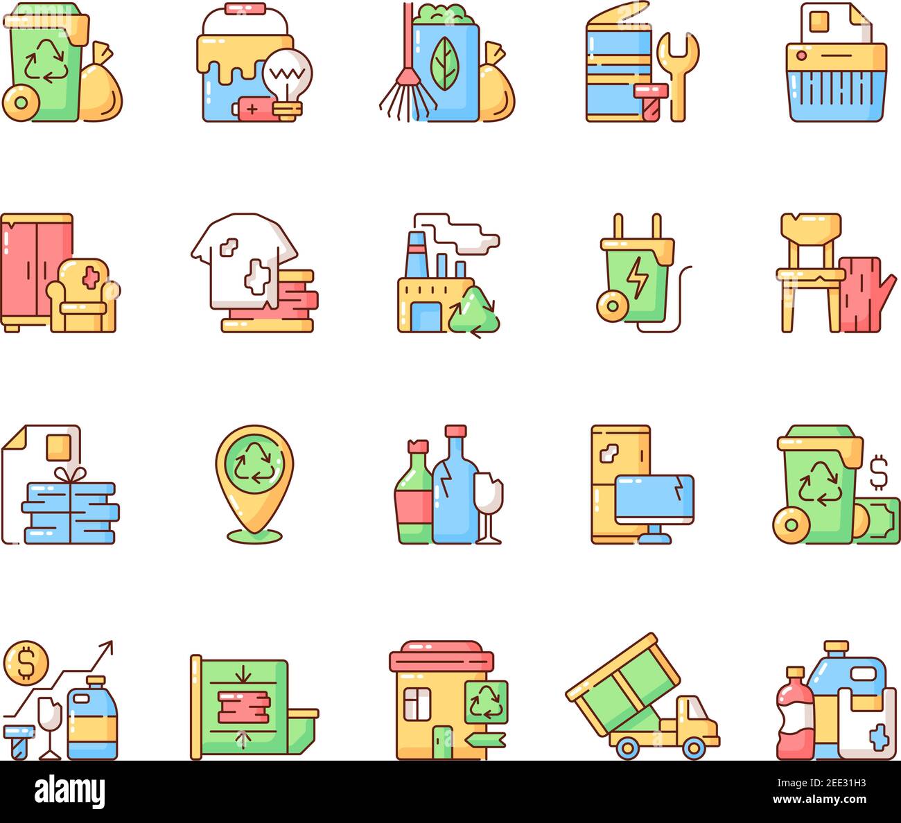 Waste management RGB color icons set Stock Vector Image & Art - Alamy Waste management RGB color icons set Stock Vector Image & Art - Alamy