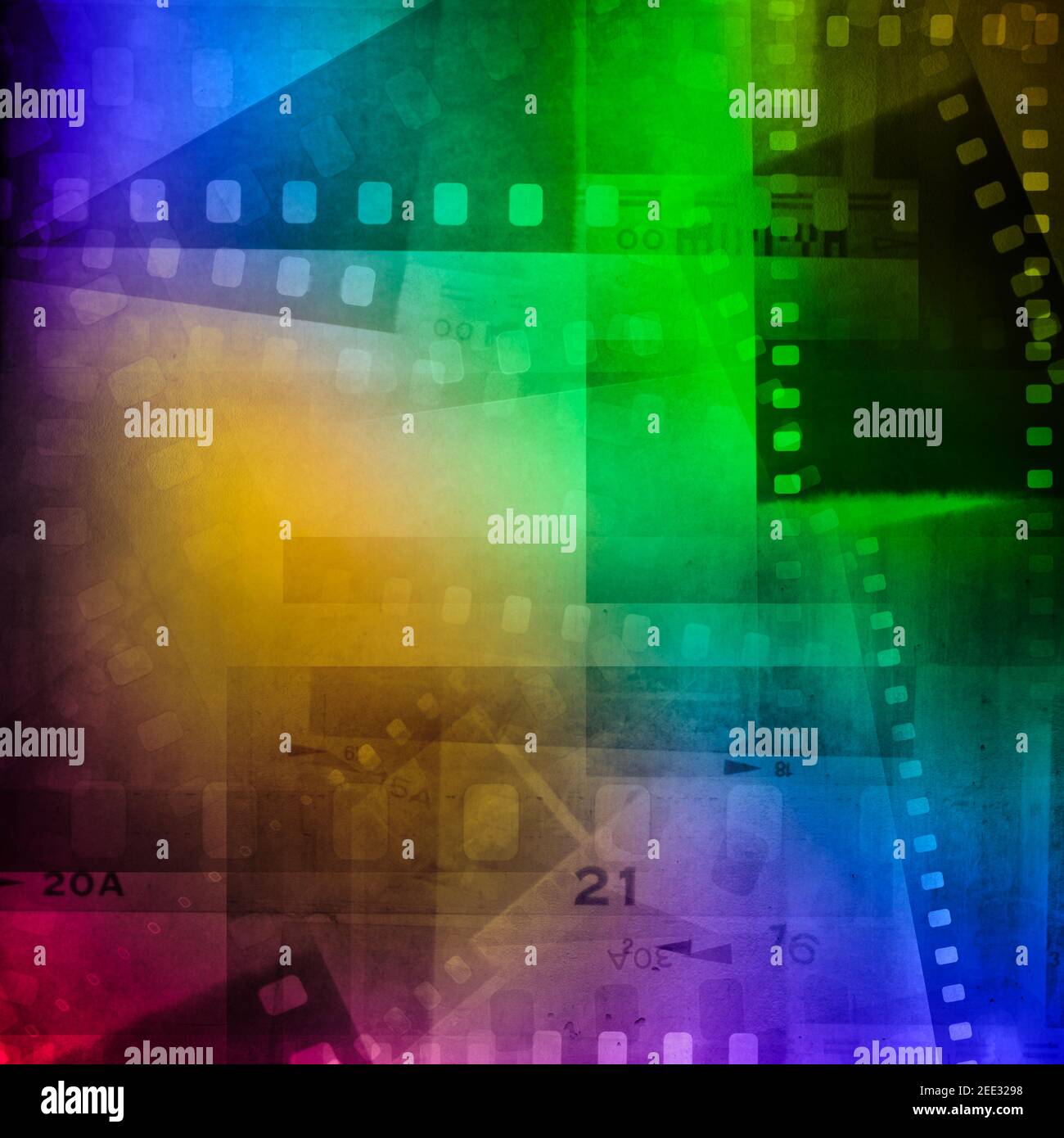 Colorful film negative frames background Stock Photo - Alamy