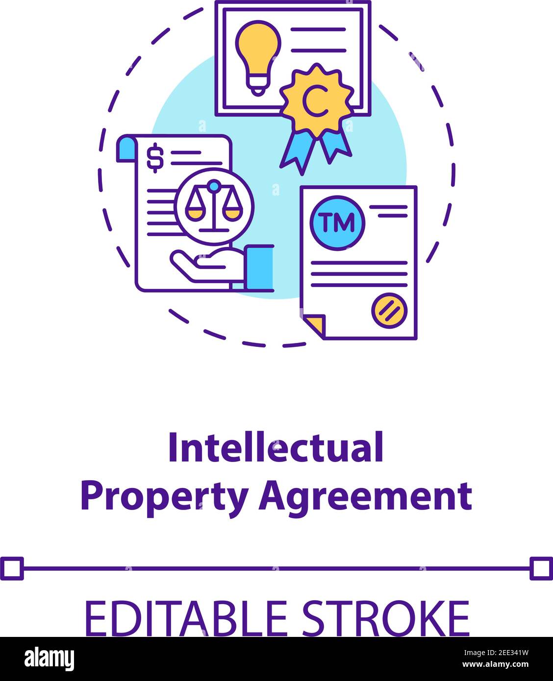 Intellectual property agreement concept icon Stock Vector Image & Art ...