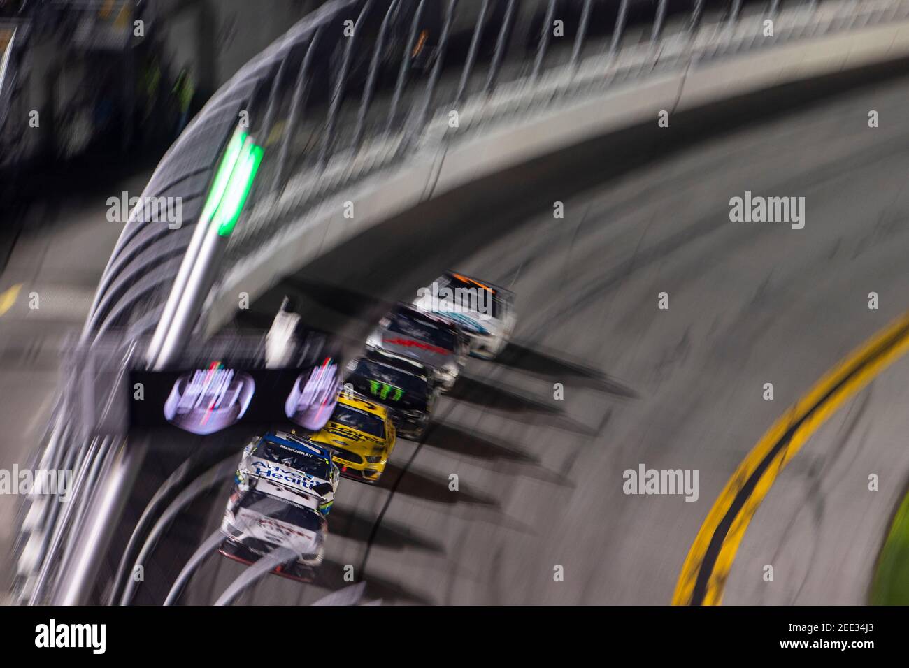 Daytona Beach, Florida, USA. 14th Feb, 2021. jamie McMurray battles for ...