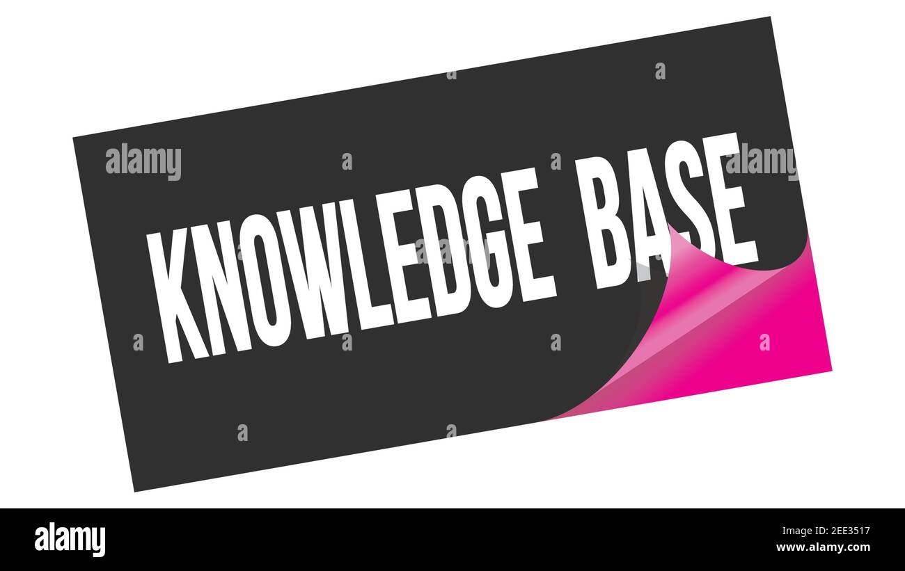 KNOWLEDGE BASE text written on black pink sticker stamp Stock Photo - Alamy