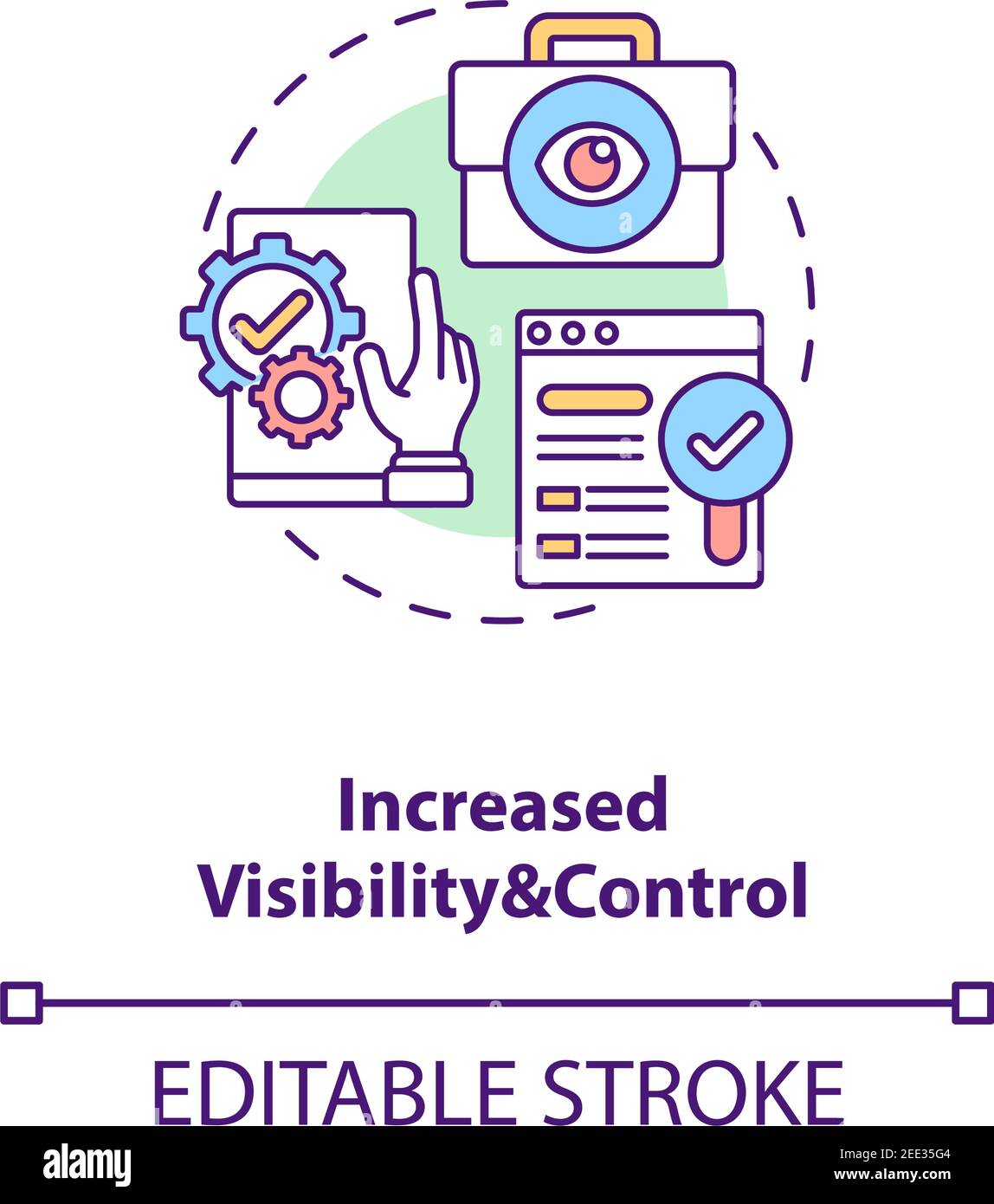 Increased visibility and control concept icon Stock Vector Image & Art ...