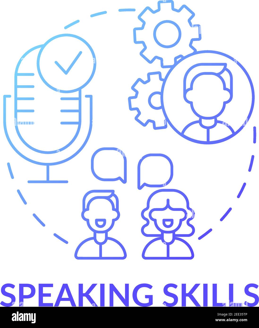 Speaking skills concept icon Stock Vector Image & Art - Alamy