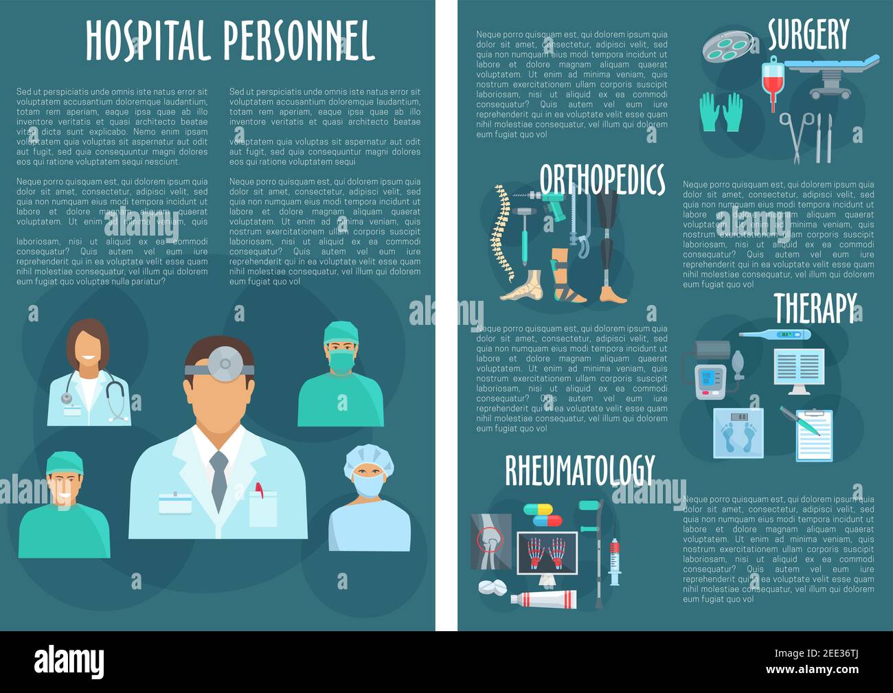 Therapy, orthopedics, rheumatology and surgery healthcare medical ...