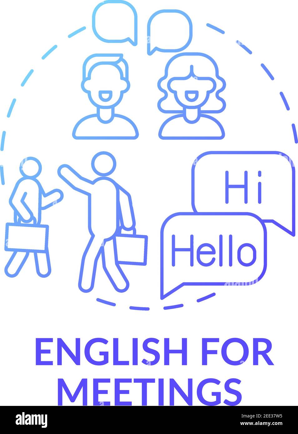 English for meetings concept icon Stock Vector Image & Art - Alamy