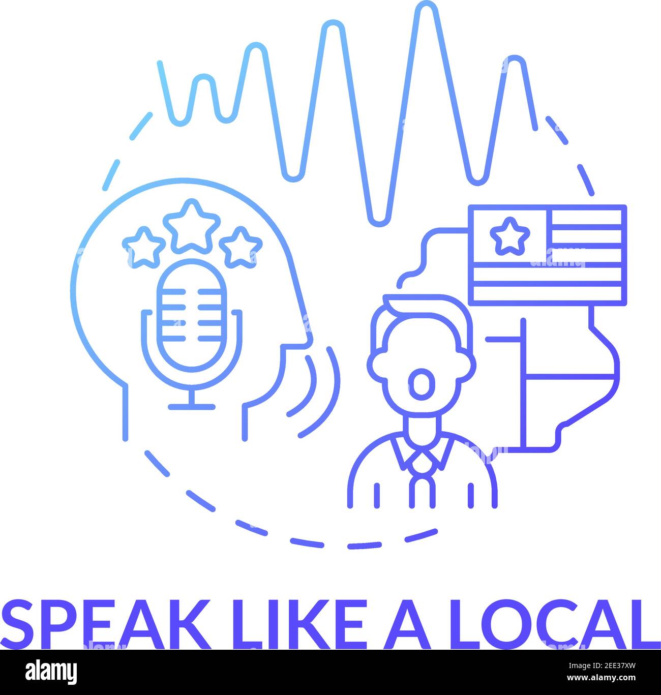 Speaking like local concept icon Stock Vector Image & Art - Alamy