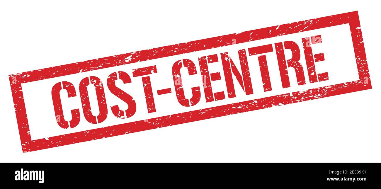 COST-CENTRE red grungy rectangle stamp sign Stock Photo - Alamy