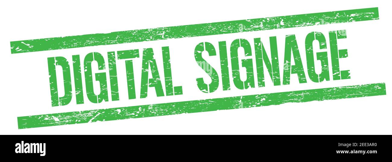 DIGITAL SIGNAGE text on green grungy rectangle stamp sign Stock Photo ...