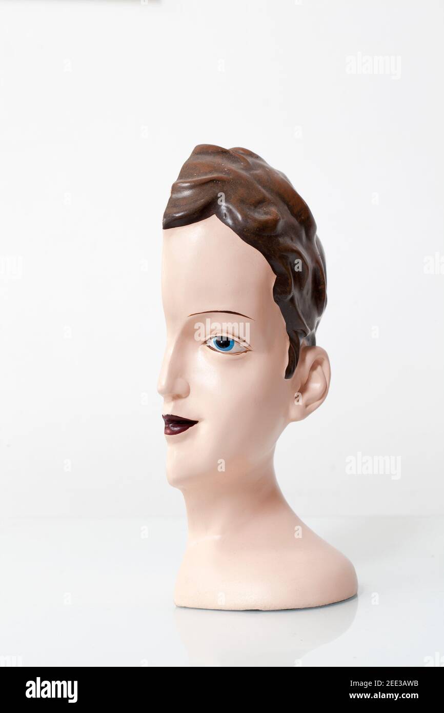 Plastercast Male Head Model Mannequin Face Figure Stock Photo - Alamy