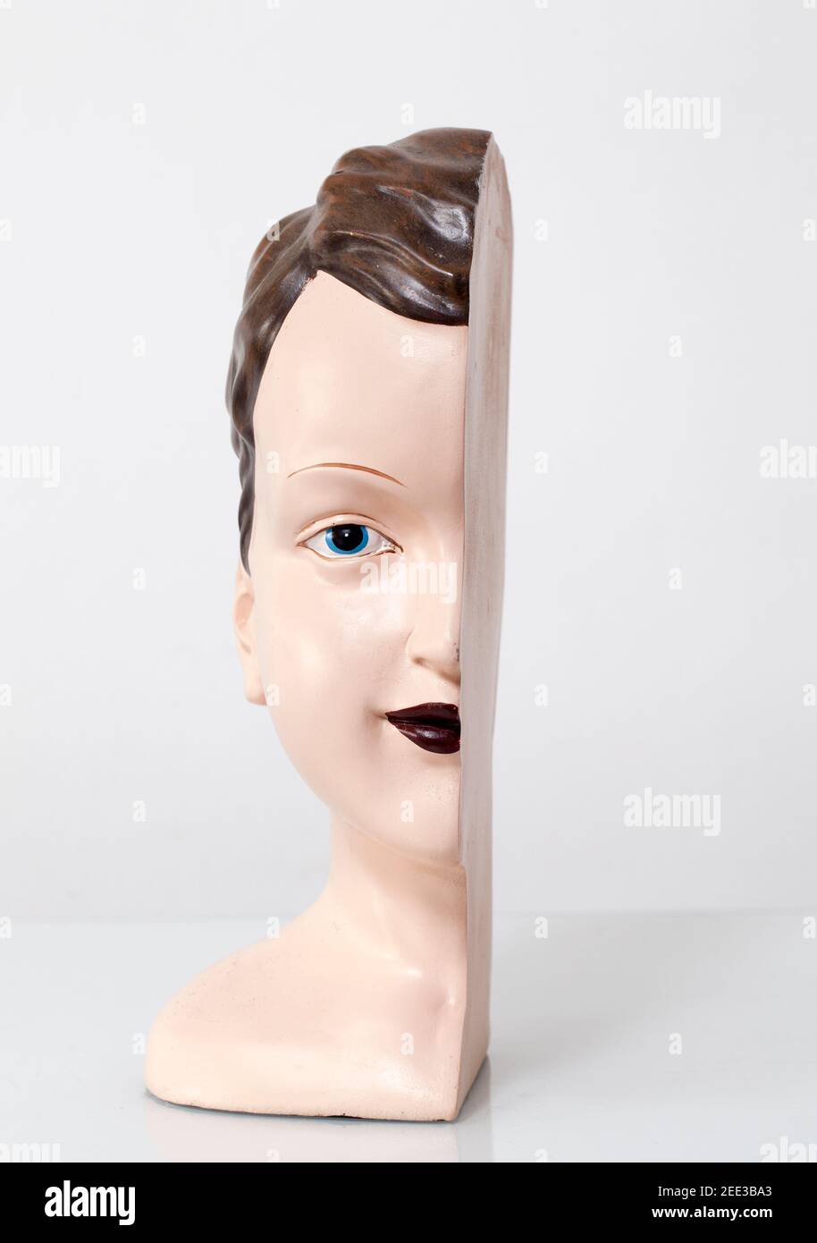 Plastercast Male Head Model Mannequin Face Figure Stock Photo - Alamy