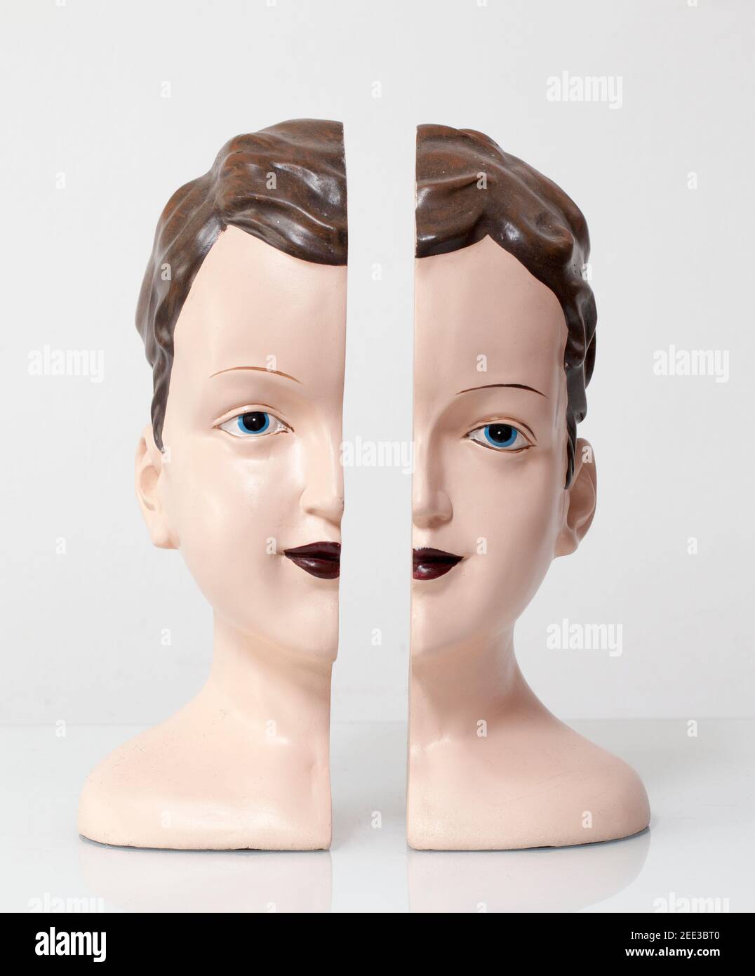 Plastercast Male Head Model Mannequin Face Figure Stock Photo - Alamy