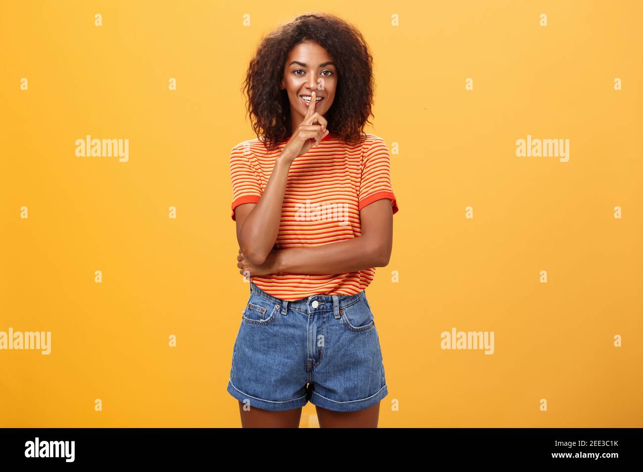 Keep secret inside I trust you. Feminine and sensual good-looking ...